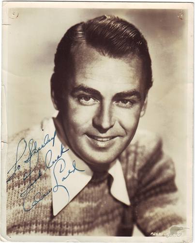 AUTOGRAPH ALAN LADD SIGNED PHOTO – John Bertrand Collectables